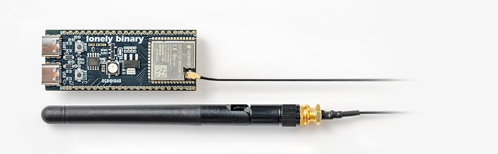 Amazon.com: Lonely Binary Placa de desarrollo ESP32-S3 - Flash de 16 MB, PSRAM de 8 MB, antena ...