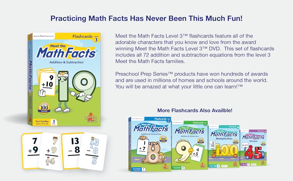 Amazon.com: Meet The Math Facts Addition & Subtraction Flashcards ...