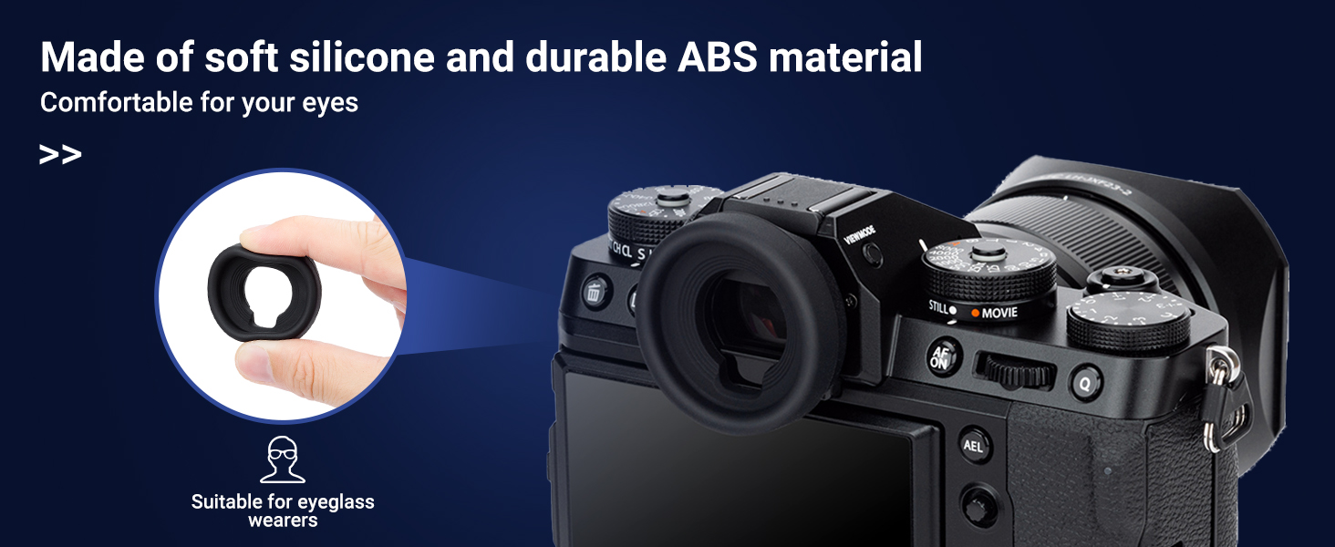 Amazon.com : JJC EC-GFX Round Eyecup Eye Cup Eyepiece Viewfinder for Fuji Fujifilm X-T5 XT5 X-T4 ...