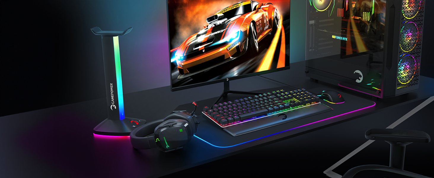 Amazon.com: GAMEPOWER Ogre RGB Mechanical Gaming Keyboard, 104 Full ...