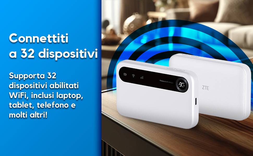 ZTE U50, Punto di accesso WiFi portatile 5G con slot SIM sbloccato, Modem router 5G a basso ...