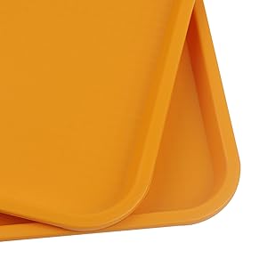 LEXININ 5 Pack Plastic Fast Food Trays, 41 x 30cm Yellow Rectangle ...