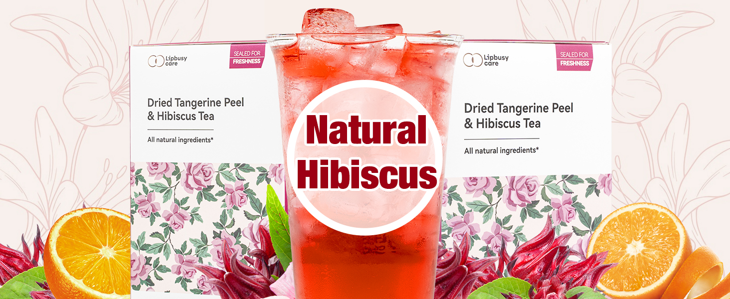 Amazon.com : Lipbusy Care Hibiscus Tangerine Cold Brew Tea Bags, Caffeine Free 20 Bags (Pack of ...