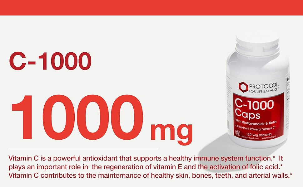 Amazon.com: Protocol For Life Balance - C-1000 Caps with Bioflavonoids and Rutin - Antioxidant ...