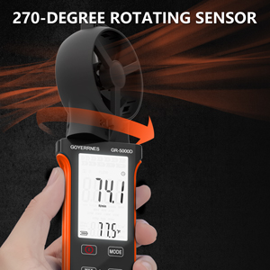 Amazon.com: GOYERRNES Air Flow & Wind Speed Meter, Handheld CFM Anemometer with Waterproof Touch ...