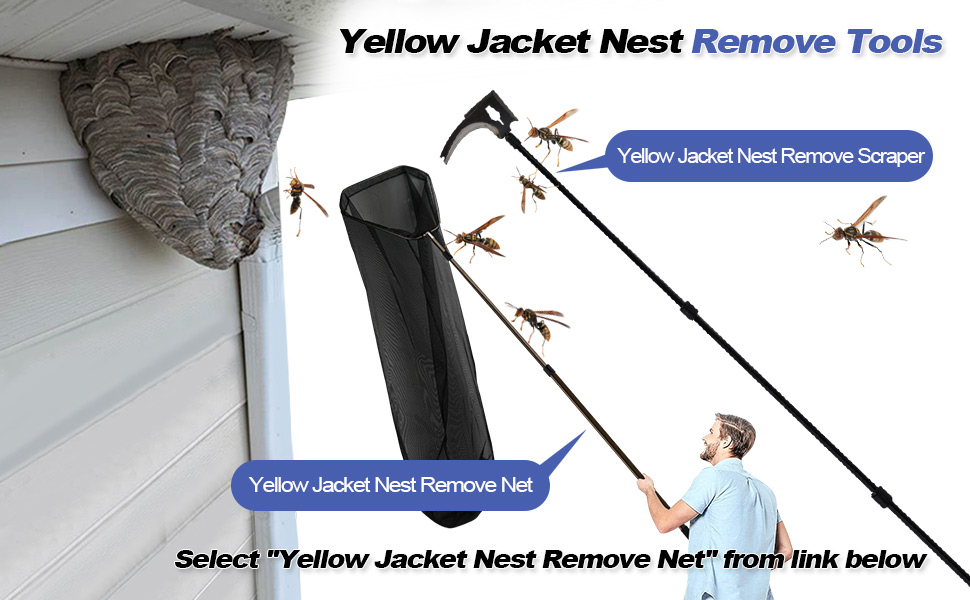 Amazon.com : Wasps Nest Remove Tool Scraper Kit for Clean Hornets Yellow Jacket Bee Huge Nests ...