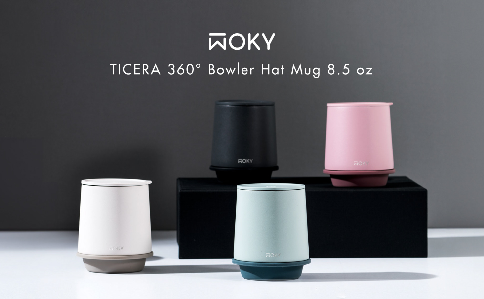 Amazon.com: WOKY 8oz Titanium Ceramic Bowler Hat Mug - Double-Layer Stainless Steel Vacuum ...