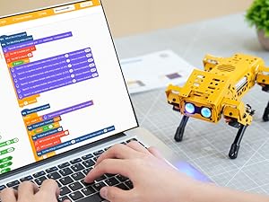 Amazon.com: MechDog Robot Dog for Arduino Python Scratch microbit Starter Robot Kit AI Vision ...