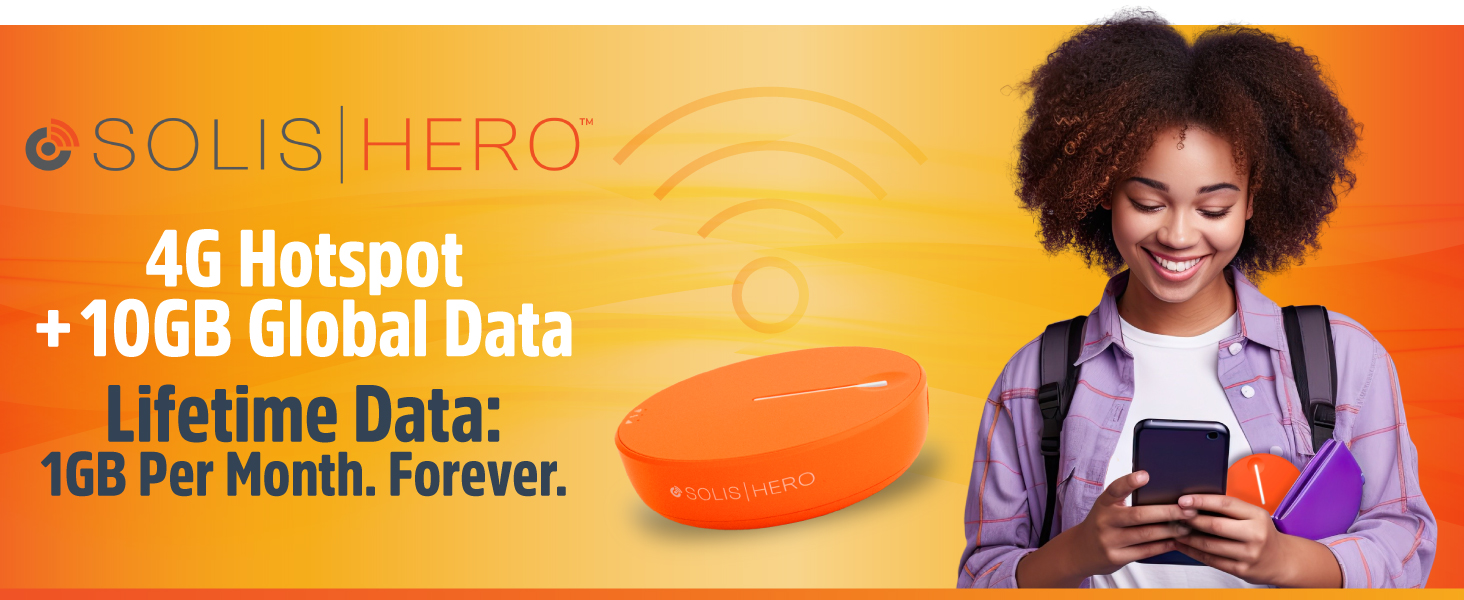 Amazon.com: SIMO Solis Hero 4G LTE Hotspot, Includes Lifetime Data (12GB Per Year) and 10GB ...