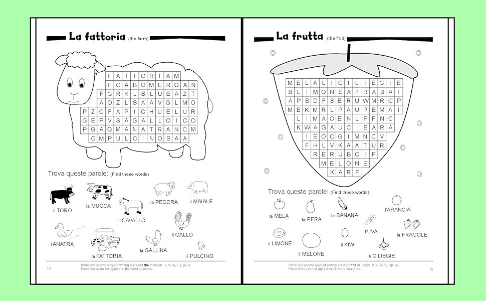 Amazon.com: 40 Italian Word Searches Cool Kids Speak Italian: Complete ...