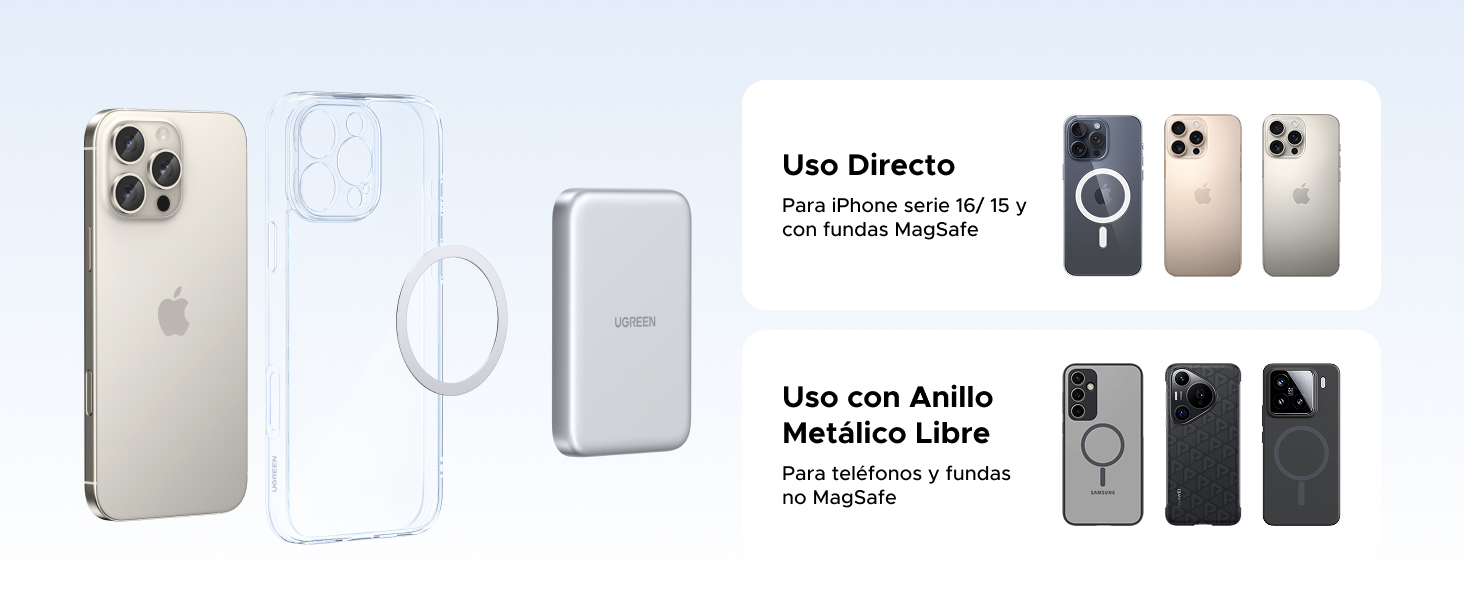 UGREEN M.2 NVME para SSD con Magsafe para iPhone 16 15 Pro MAX Carcasa Externa para Disco Duro ...