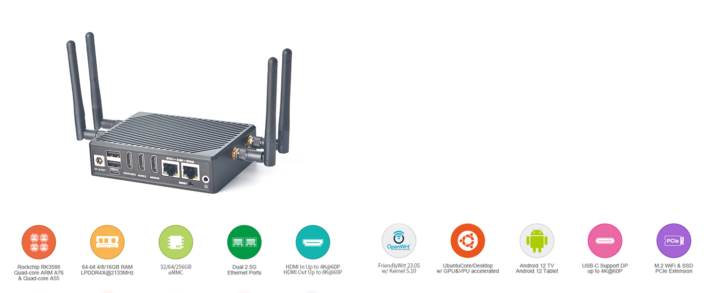 Amazon.com: youyeetoo FriendlyElec NanoPC-T6 LTS SBC Powered by Rockchip RK3588 Dual 2.5G ...