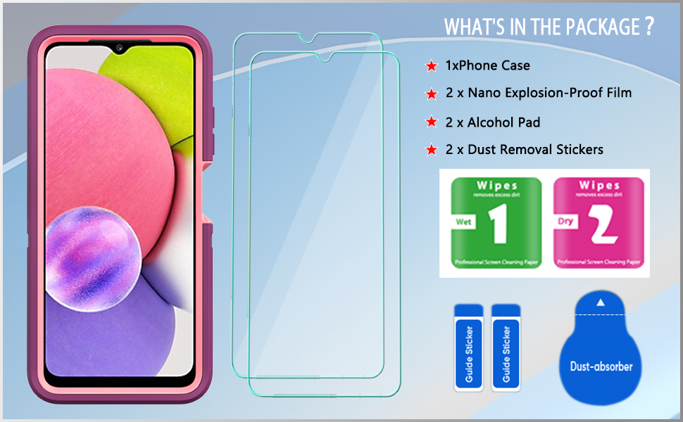 Amazon.com: HONG-AMY for Galaxy A13 5G Case, Samsung Galaxy A13 4G/5G Case with 2 Pcs Nano ...