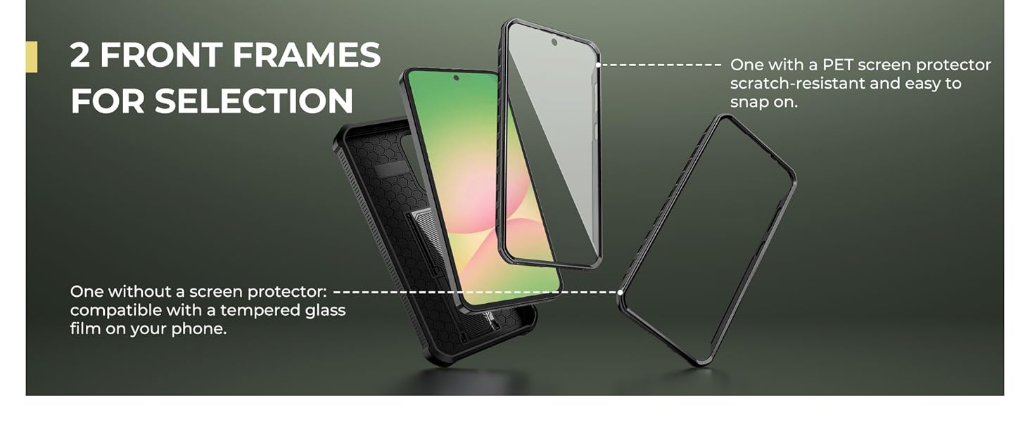 Amazon.com: Dexnor for Samsung Galaxy A56-5G Case, [2 Front Frame] [Built-in Magnetic Slide ...