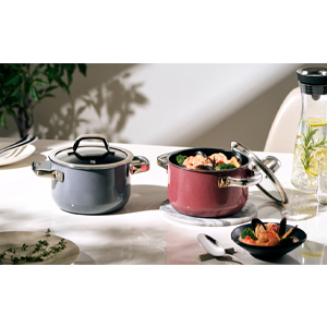 Amazon｜WMF (ヴェーエムエフ) 両手鍋 16cm こびりつきにくい IH ガス火対応 「フュージョンテック ミネラル ハイキャセロール」 RQ (ローズクォーツ ...