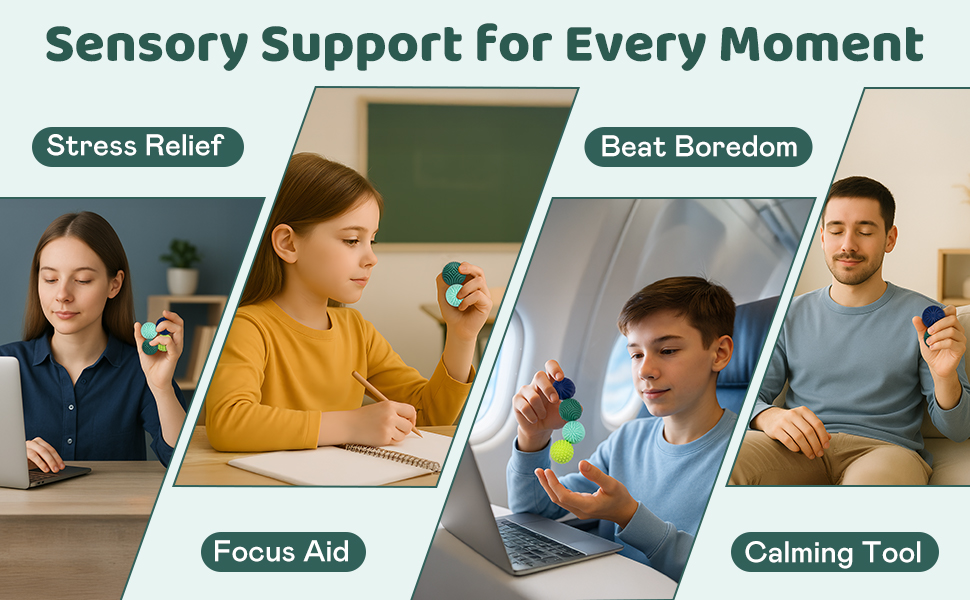 Amazon.com: Magnetic Sensory Fidget Balls – 4PC Medium Weighted Textured Silicone Stress Relief ...