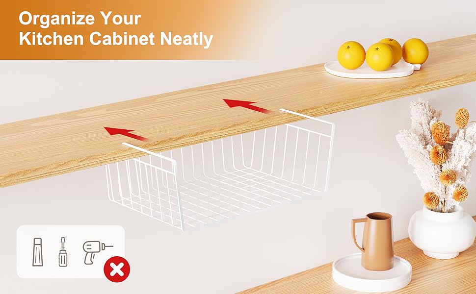 Amazon.com - Bellsal Under Shelf Basket, 6 Pack Metal Hanging Wire ...