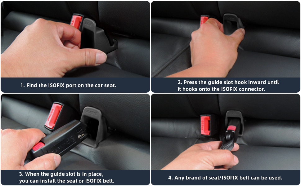 Amazon.com: Interface Belt Latch Guide,Car Seat ISOFIX Interface Buckle Fixed Guide Groove Seat ...