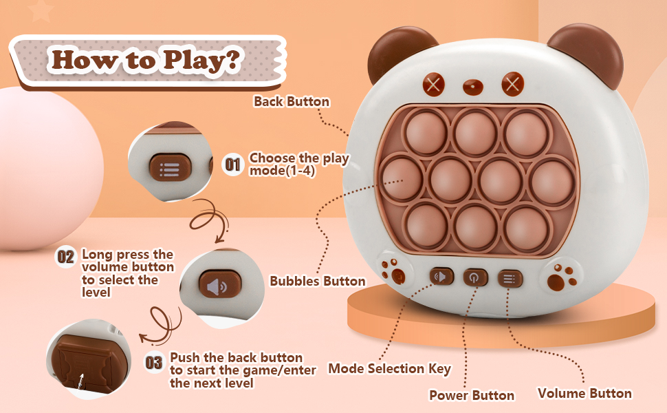 Amazon.com: Fast Push Game Pop Fidget Toys for Kids, Pop Toy Fast Push Game, Push Bubble Stress ...