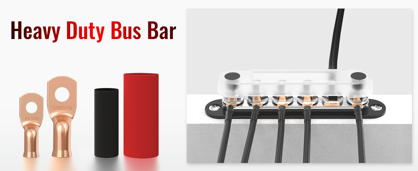 Amazon.com: RVMARINEPAT 12V Bus Bar 250A Power Distribution Block, 12 ...