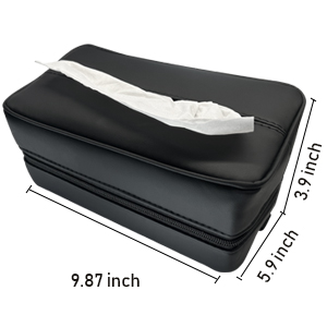 Witaxima Large Car Tissue Holder for 120 Standard Tissues, Premium PU Leather Tissue Holder in ...
