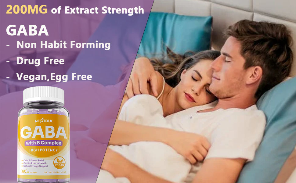 Amazon.com: Calm Gummies for Adult, GABA Gummies 200mg with Vitamins B Complex (B1 B3 B6 B12 B5 ...