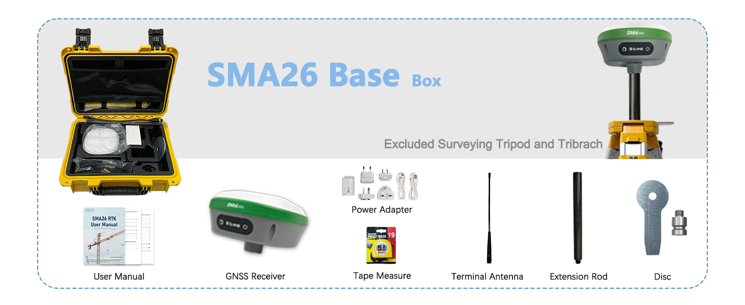 Amazon.com: SMA26 RTK Base Station IMU High Accuracy GNSS Receiver Static Surveying NOAA ...