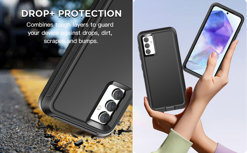 AICase for Samsung Galaxy A35 Case with Belt Clip, Rugged Heavy Duty Protective Holster Case ...