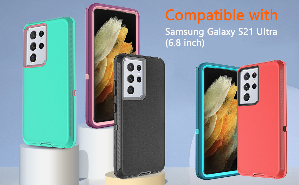 Amazon.com: HONG-AMY for S21 Ultra Case, Samsung Galaxy S21 Ultra Case with Self Healing ...