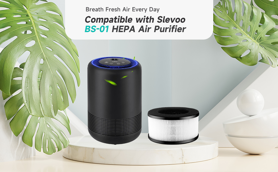 Amazon.com: BS-01 H13 Replacement Filter HEPA Compatible with Slevoo BS-01 Air Purifier, 3-in-1 ...