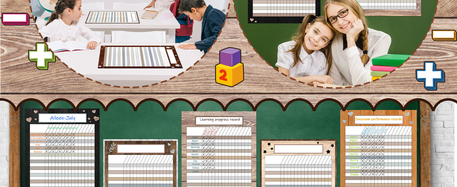 Amazon.com : 9 PCS Classroom Incentive Charts Classroom Behavior Chart ...