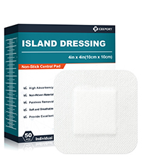 Amazon.com: Ceeport Island Dressing Bordered Gauze 4"x10", 25 Individually Packed Non-Stick Pad ...