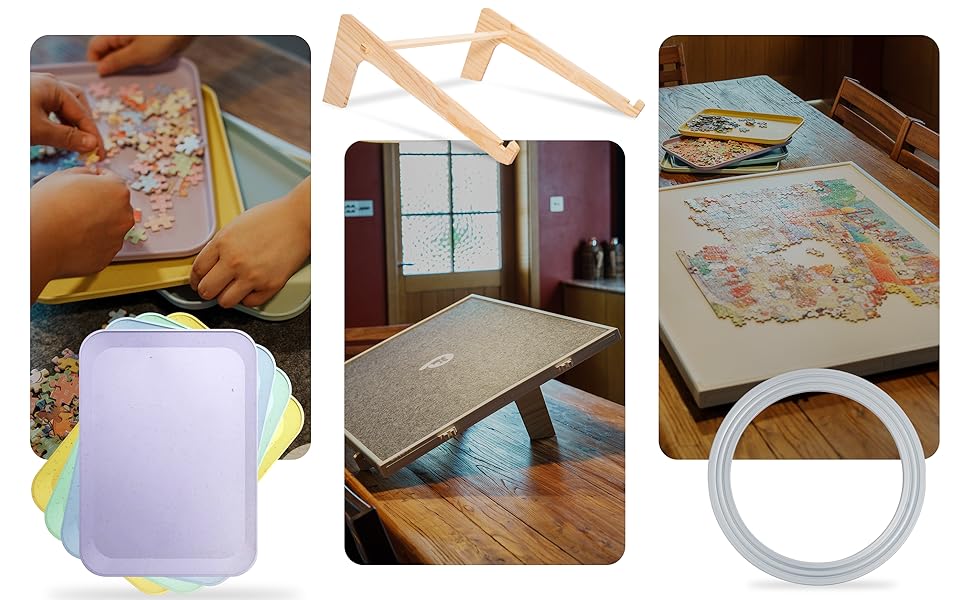 Amazon.com: Puzzle Trays Stackable Puzzle Holder-Puzzle Organizers and Storage for Kids Puzzle ...