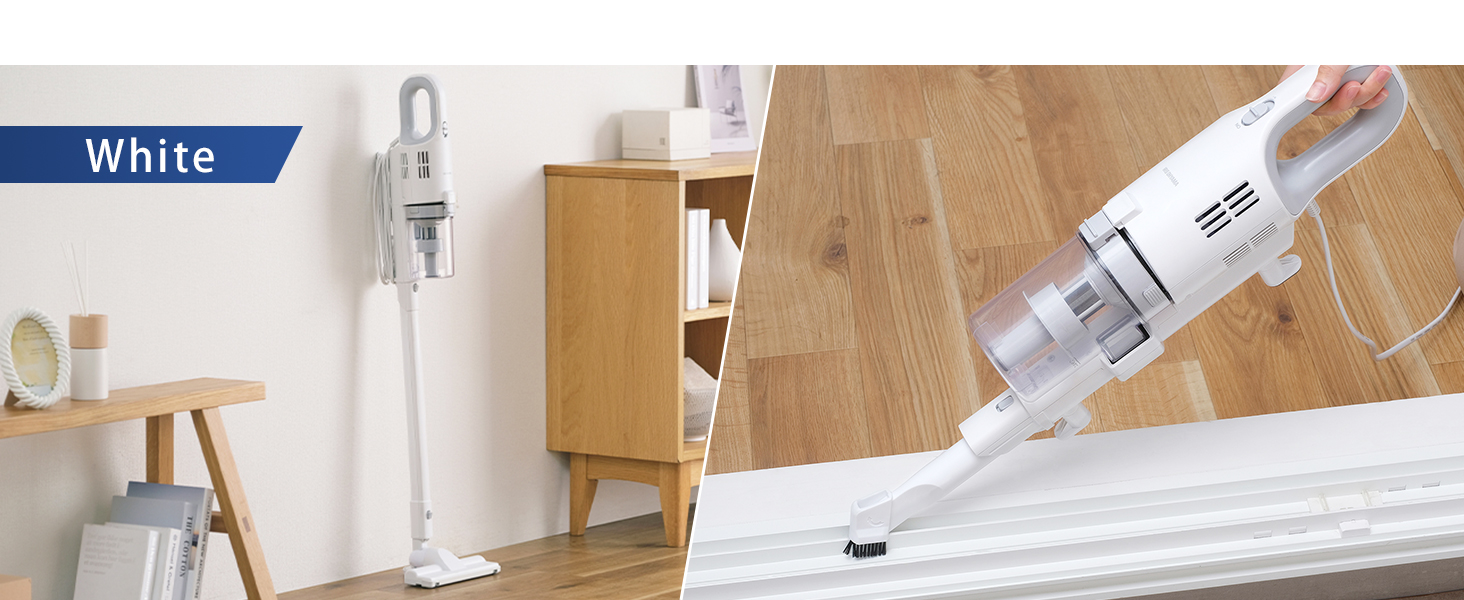 Amazon.co.jp: アイリスオーヤマ 掃除機 コード式 サイクロン 軽量 スティッククリーナー 2WAY SCA-112-W ホワイト : ホーム＆キッチン