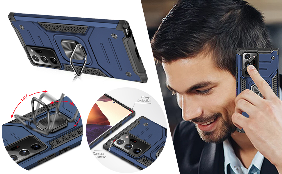 Amazon.com: for Samsung Note 20 Ultra Case, Note 20 Ultra Case, 360°Military Grade Rotatable ...