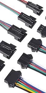 Amazon.com: ALAMSCN 30 Pairs JST-XH Connector Kit, XH 2.54mm 2/3/4/5 Pin Header Male and Female ...