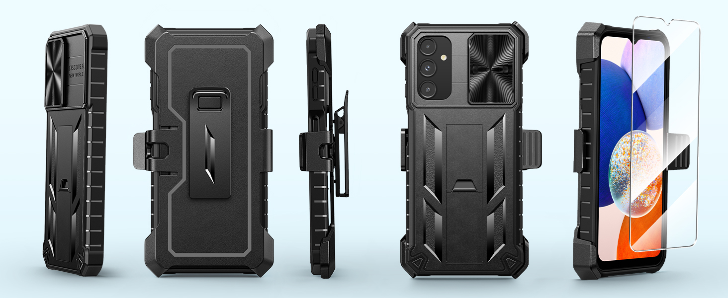 Amazon.com: FNTCASE Case for Samsung Galaxy A14-5G: Protective Shockproof Rugged A14 Cell Phone ...