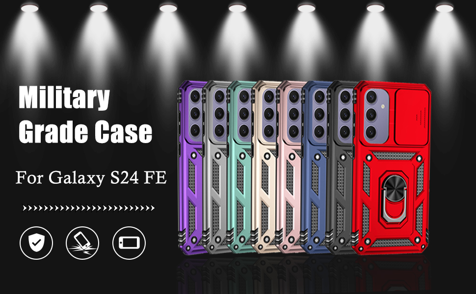 Amazon.com: for Samsung Galaxy S24 FE Case, Soft Silicone Rubber Bumper Hard Plastic Phone Case ...