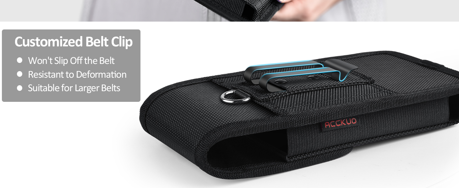 Amazon.com: ACCKUO Phone Holster for Belt with Metal Clip and Magnetic Closure Compatible with ...