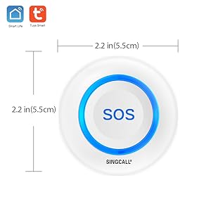 SINGCALL Tuya WiFi Intelligent Healthcare SOS Wireless Caregiver Alert Call Button Alarm for ...