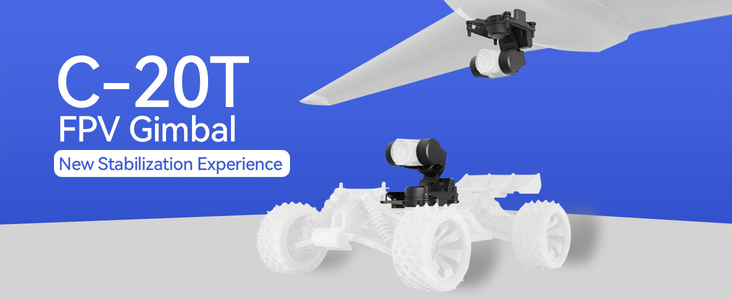 Amazon.com: RunCam C-20T 3-Axis FPV Camera Gimbal,Pan Tilt Mount,FPV ...