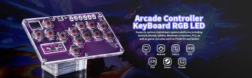 Jadsorbobi All Button Arcade Stick 13keys Gamerfinger With Custom Diy Rgb And Turbo