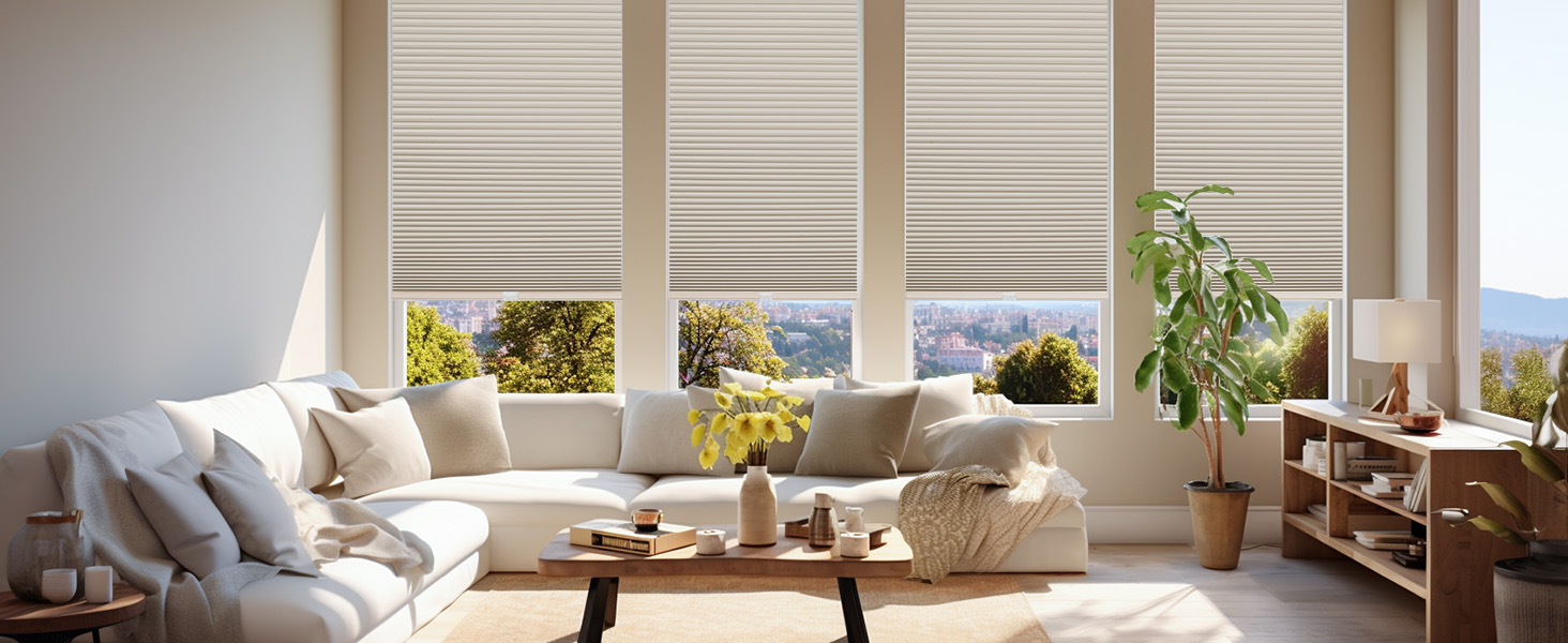 Amazon.com: Changshade Cordless Cellular Shades, Blackout Honeycomb Shades for Windows, Pull ...