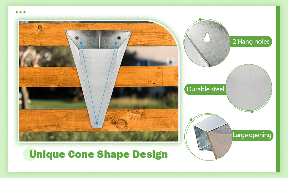 Amazon.com : Mumufy 4 Pcs Medium Galvanized Steel Poultry Restraining Cones Flat Back Funnel ...