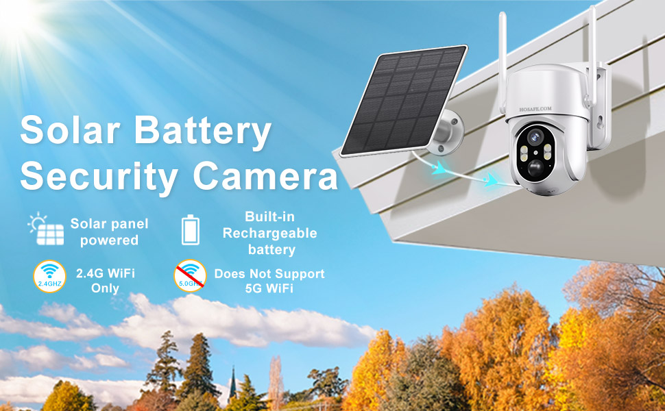 Amazon.com : HOSAFE.COM Solar Security Camera Wireless Outdoor, WiFi Cameras for Home ...