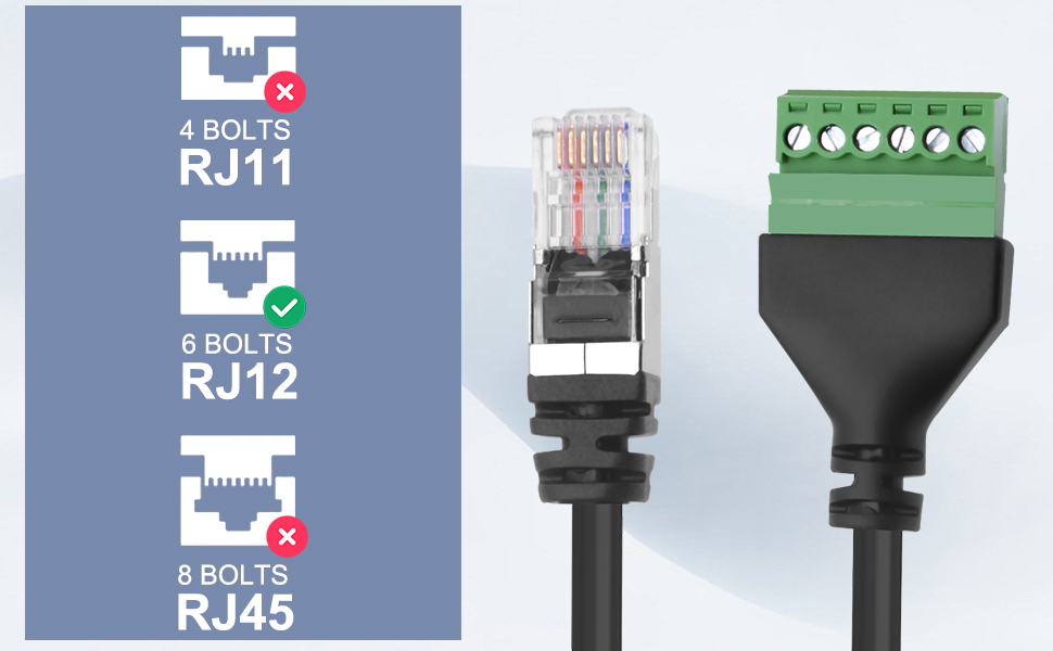 Amazon.com: XMSJSIY RJ12 Screw Terminal RJ12 6P6C to 6 Pin Solderless Connector Adapter ...