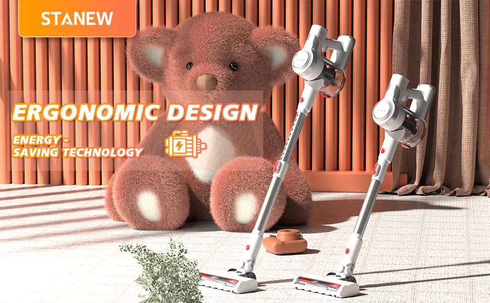 Amazon.de: Stanew Akku Staubsauger, 20000Pa Staubsauger kabellos, 200W Akkusauger mit LED-Licht ...