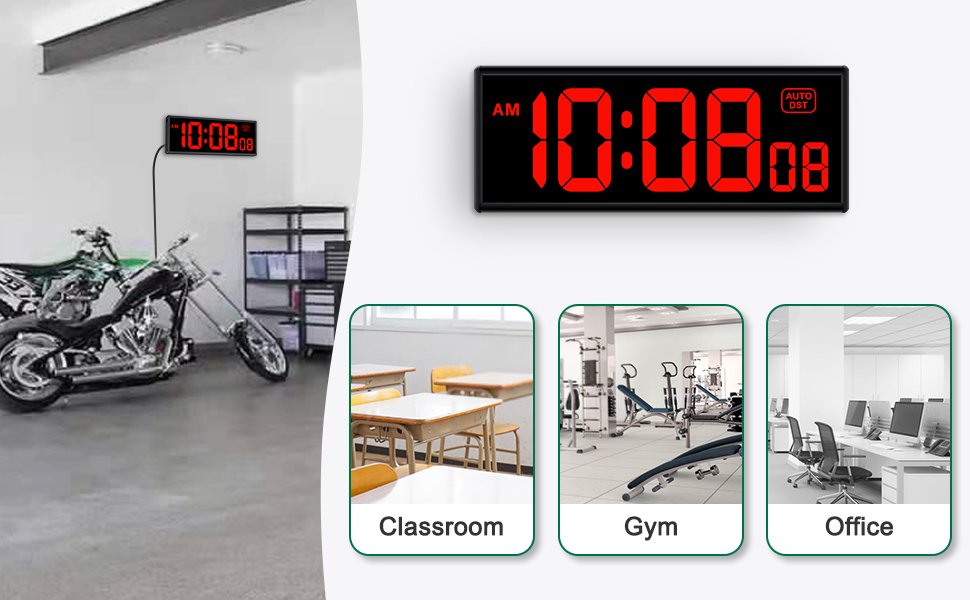 Amazon.com: Soobest Digital Wall Clock with Seconds, Electric Clock ...