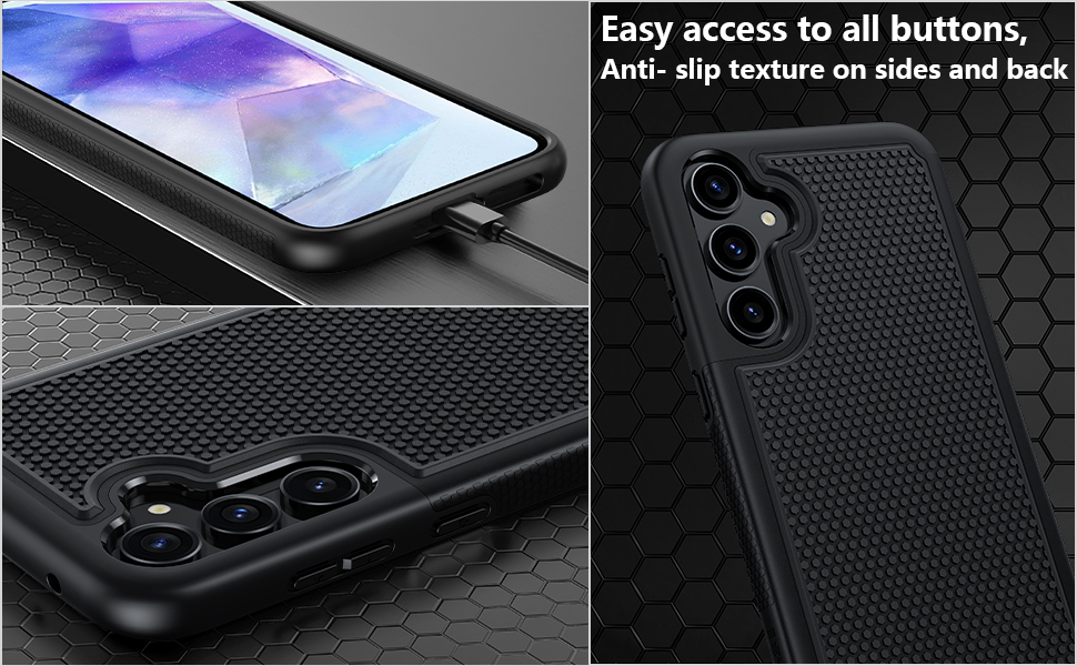 FNTCASE for Samsung A55 5G Phone Case: Dual Layer Shockproof Drop Protection Galaxy A55 Case ...