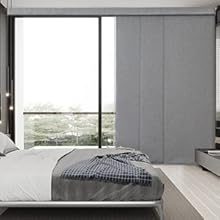 Amazon.com: Graywind Manual Sliding Panels 100% Blackout Privacy Panel Track Blinds Wand Control ...